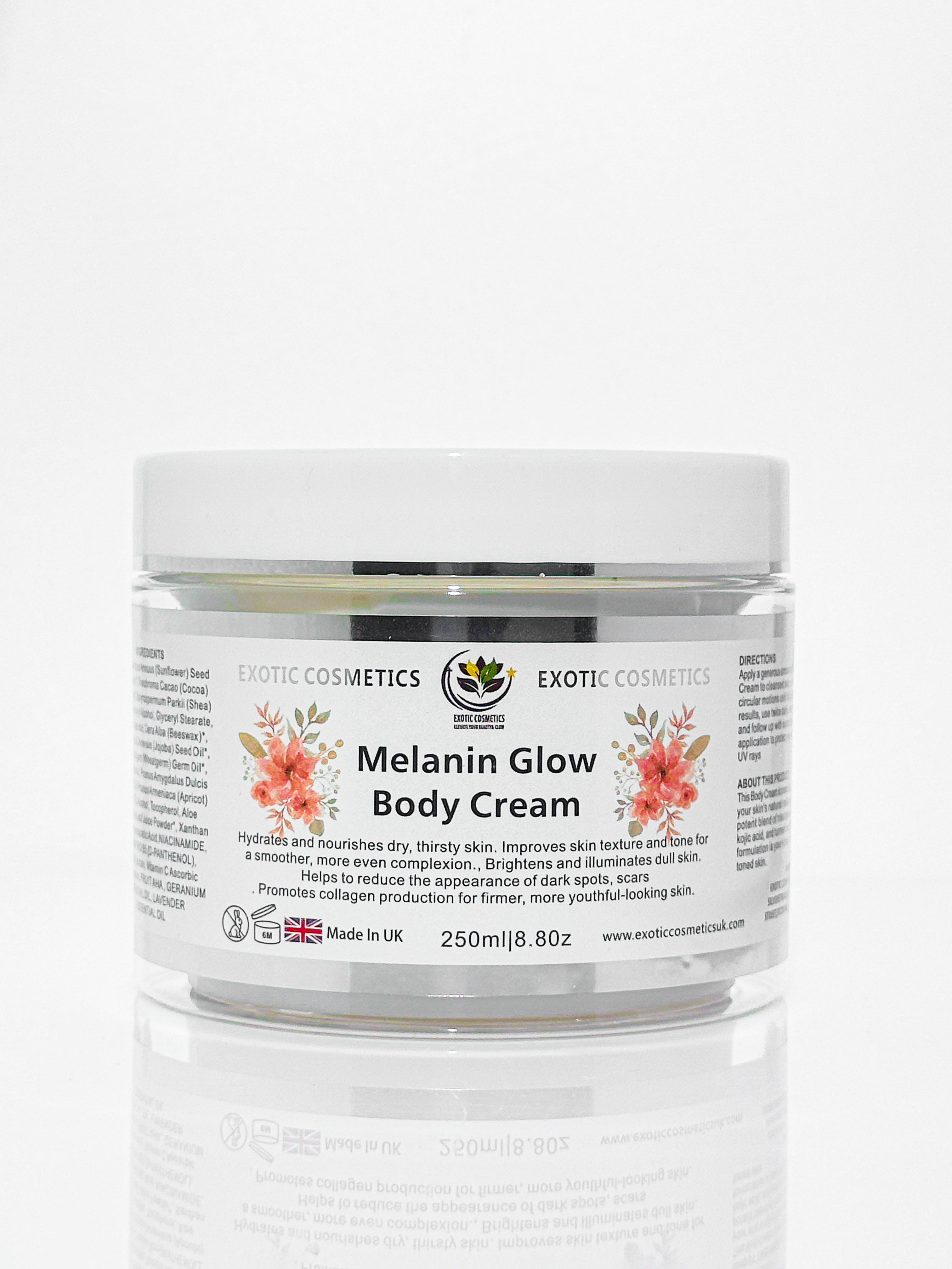 Melanin Glow Body Cream with NIACINAMIDE – Exotic Cosmetics UK