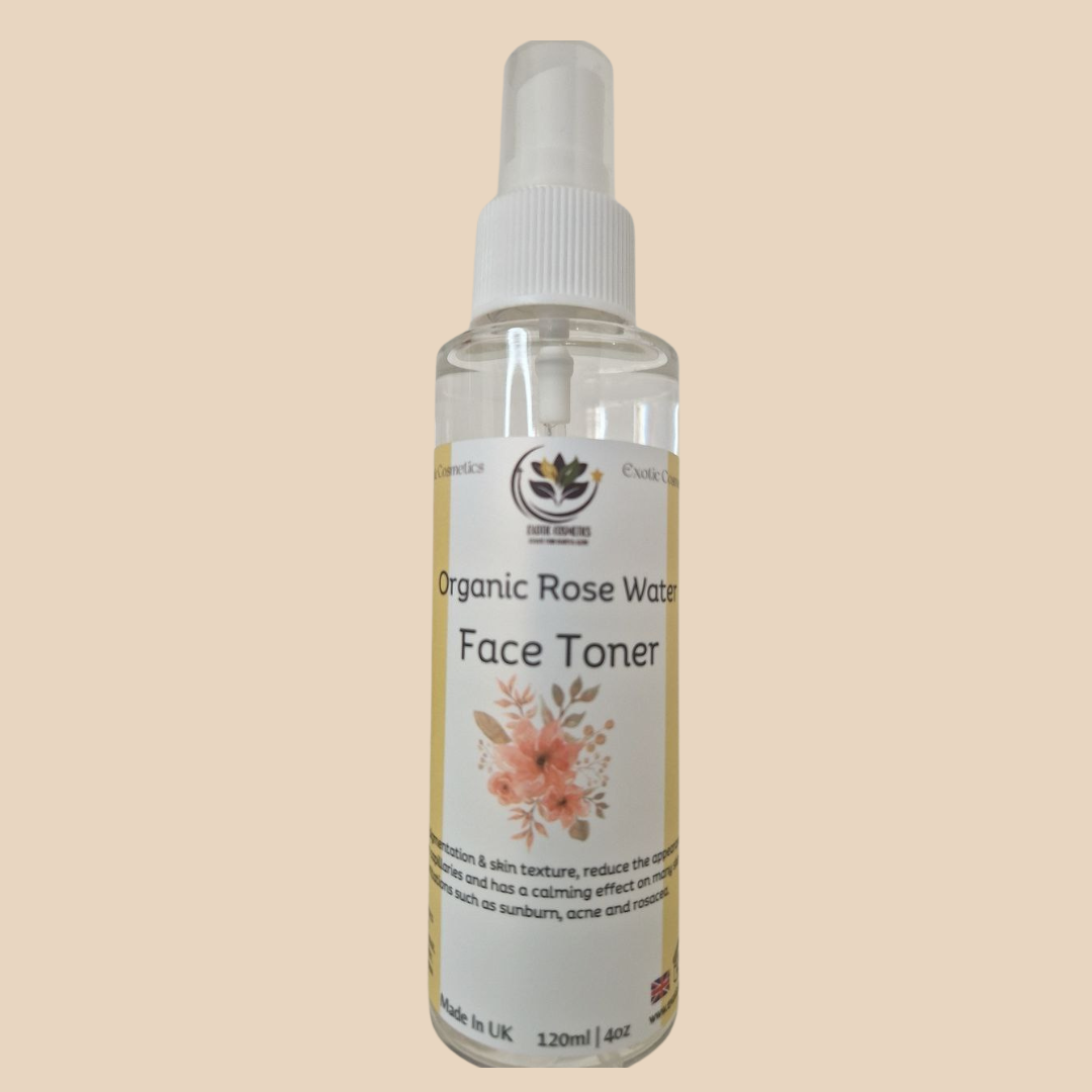 Organic Rose Water Face Toner – Exotic Cosmetics